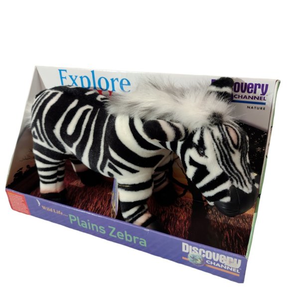 Discovery channel | Toys | Wild Life Plains Zebra Plush Discovery ...